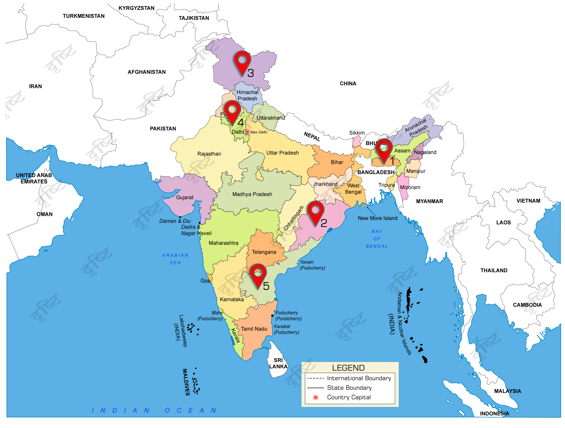 भारत का मैप (I) : जनवरी, 2019 : मैप के माध्यम से अध्ययन - Drishti IAS