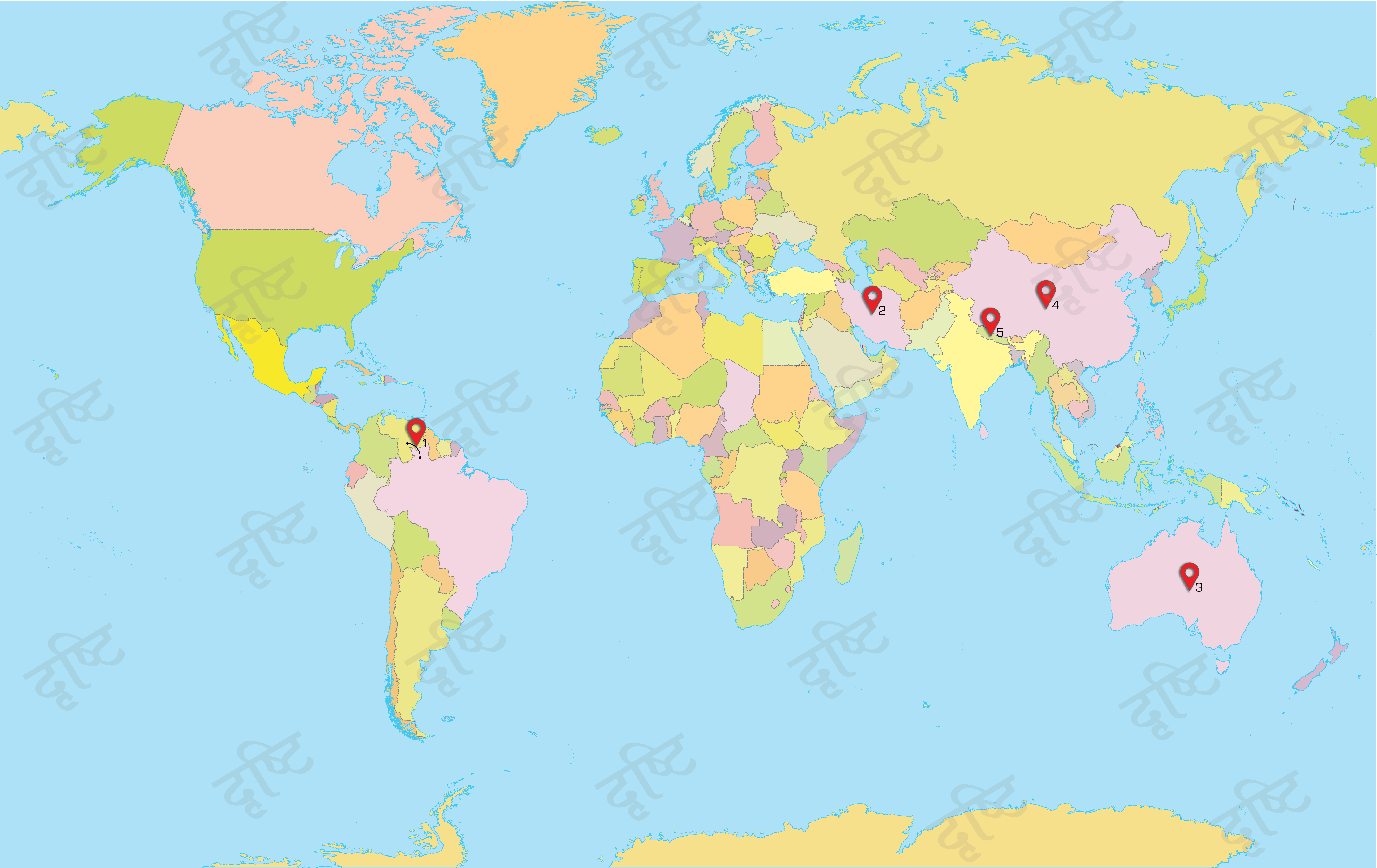 विश्व का मैप (I): मई 2020 : मैप के माध्यम से अध्ययन - Drishti IAS