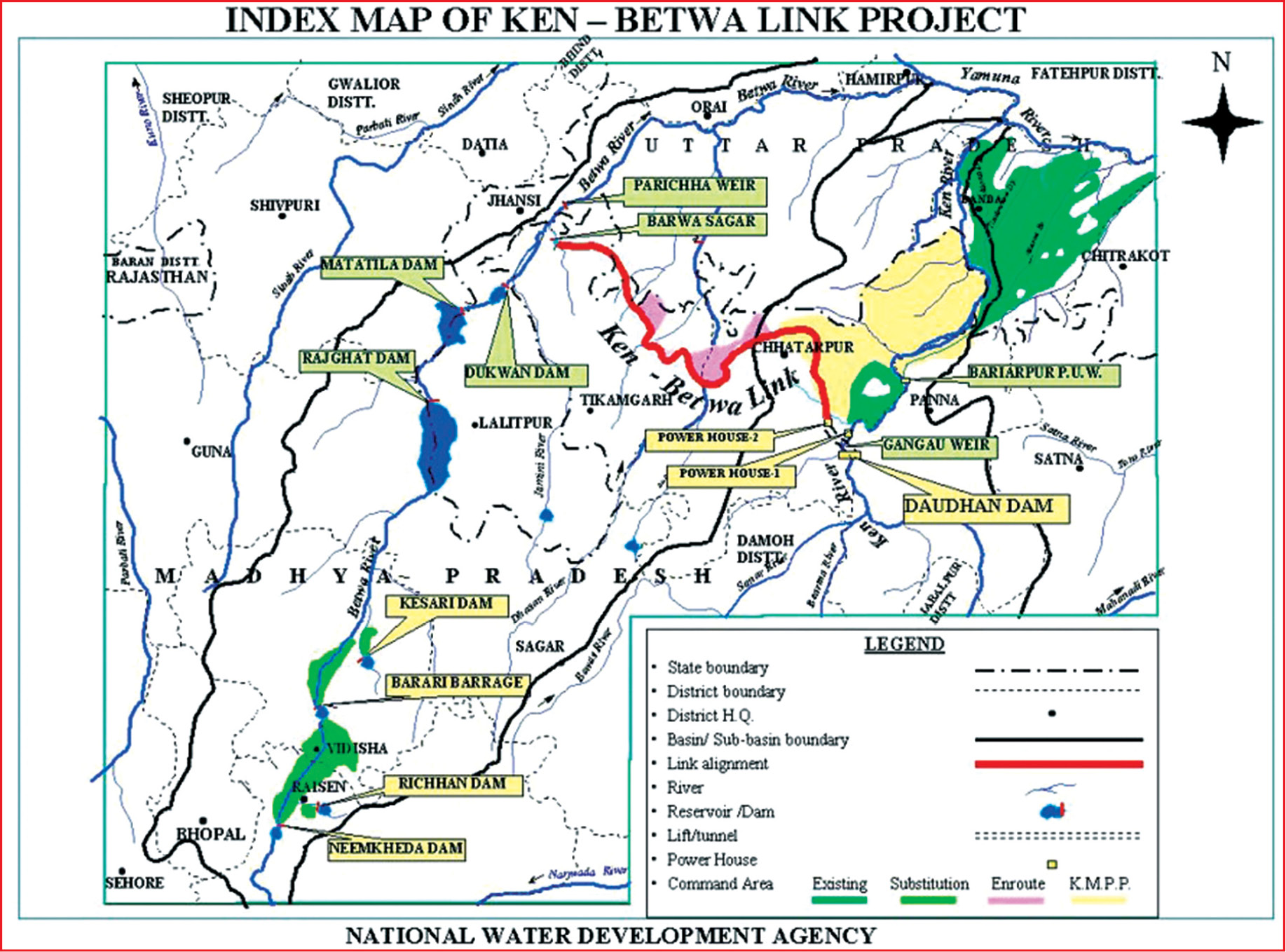 INDEX MAP OF KEN - BETWA LINK PROJECT - Drishti IAS