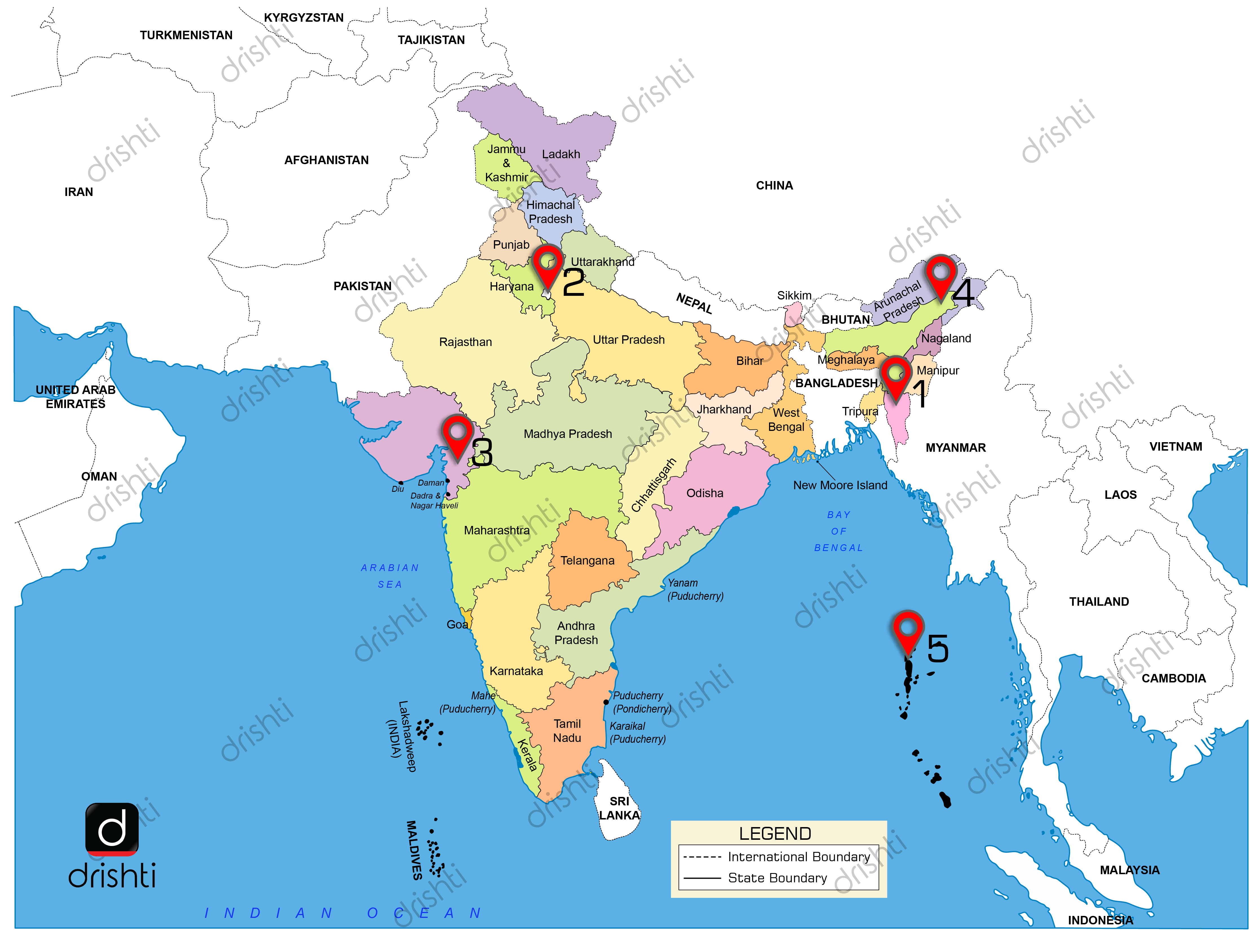 India Map : August (I) 2020 : Learning Through Maps