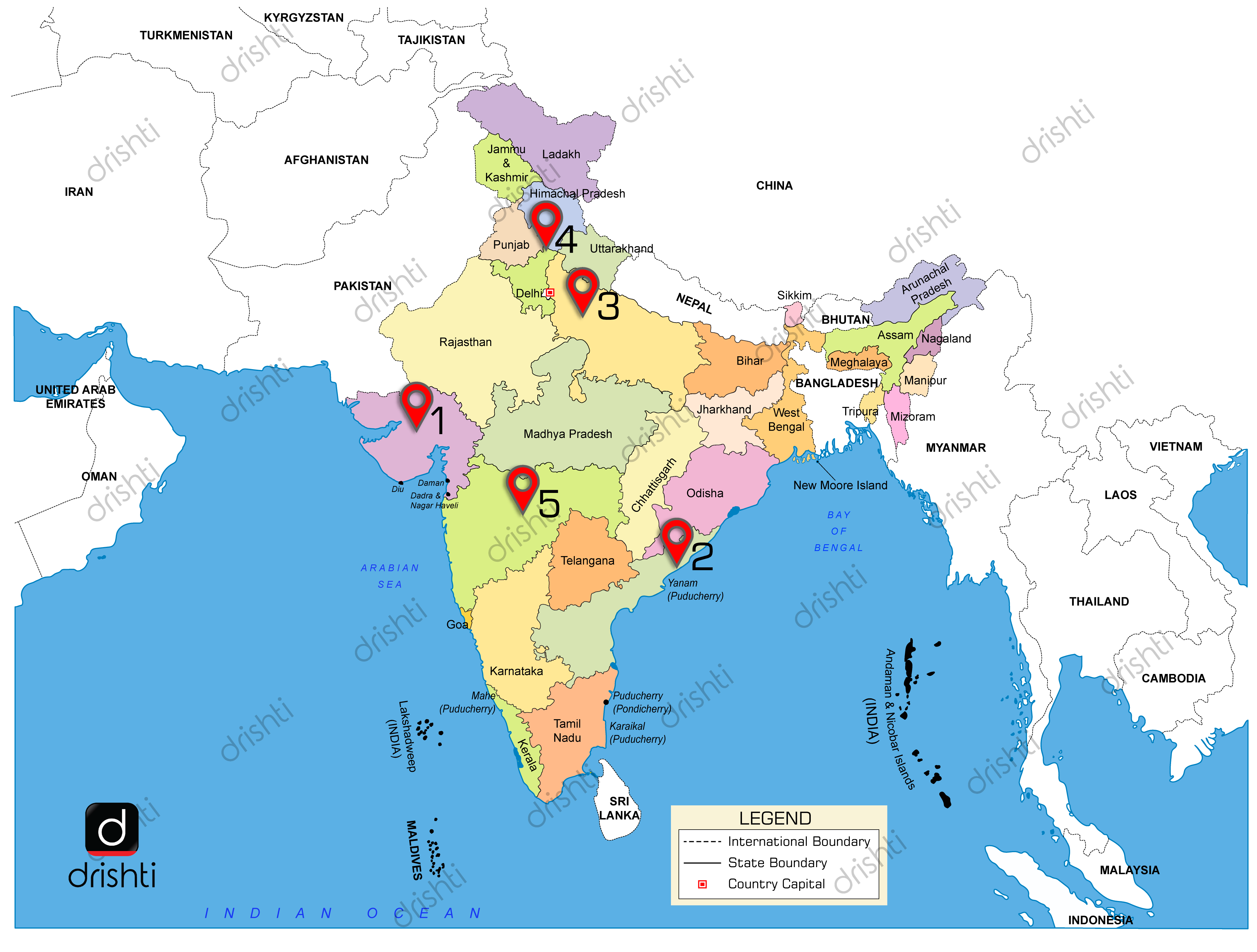 India Map : November (I) 2020 : Learning Through Maps