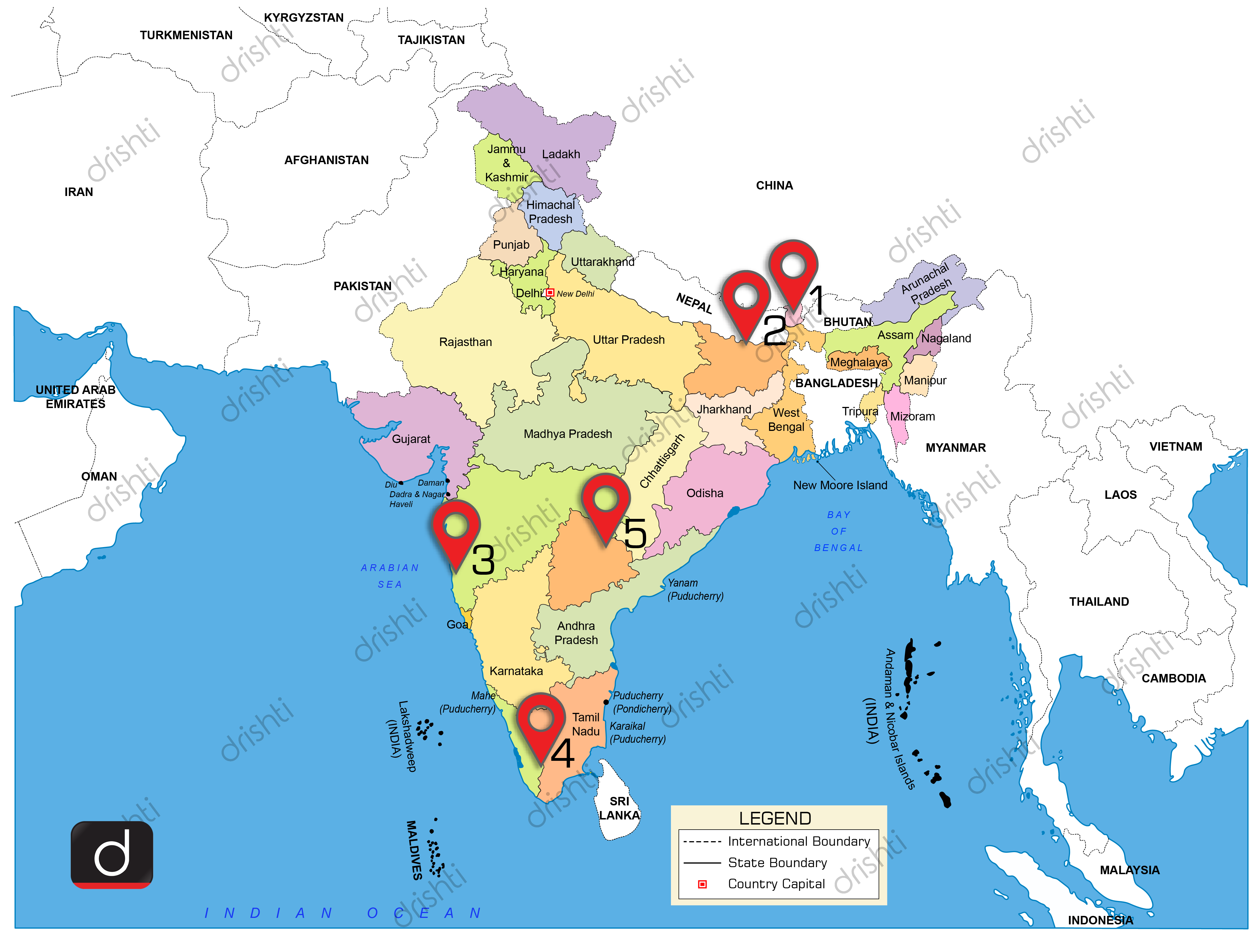 India Map : April (I) 2022 : Learning Through Maps