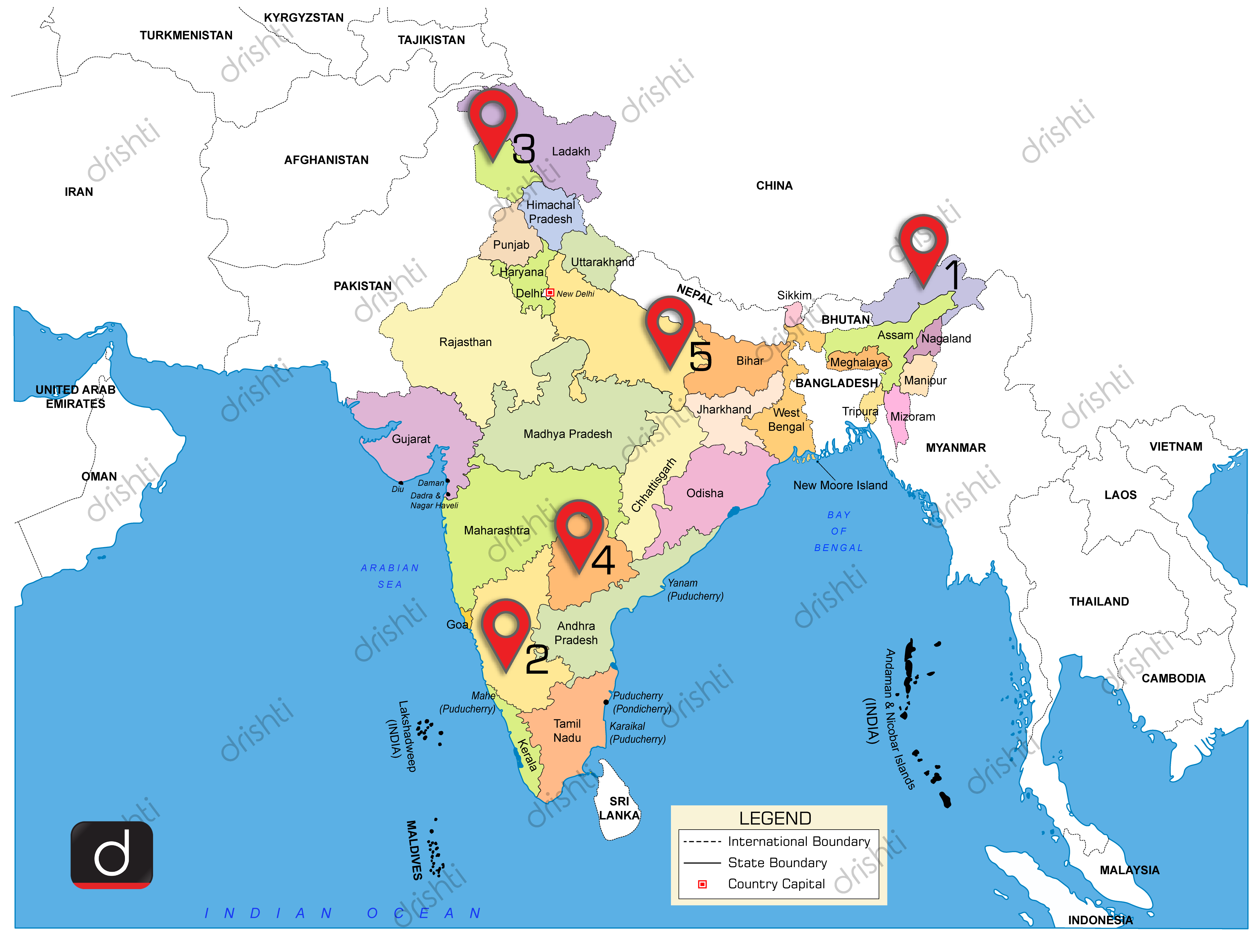 India Map : November (I) 2021 : Learning Through Maps