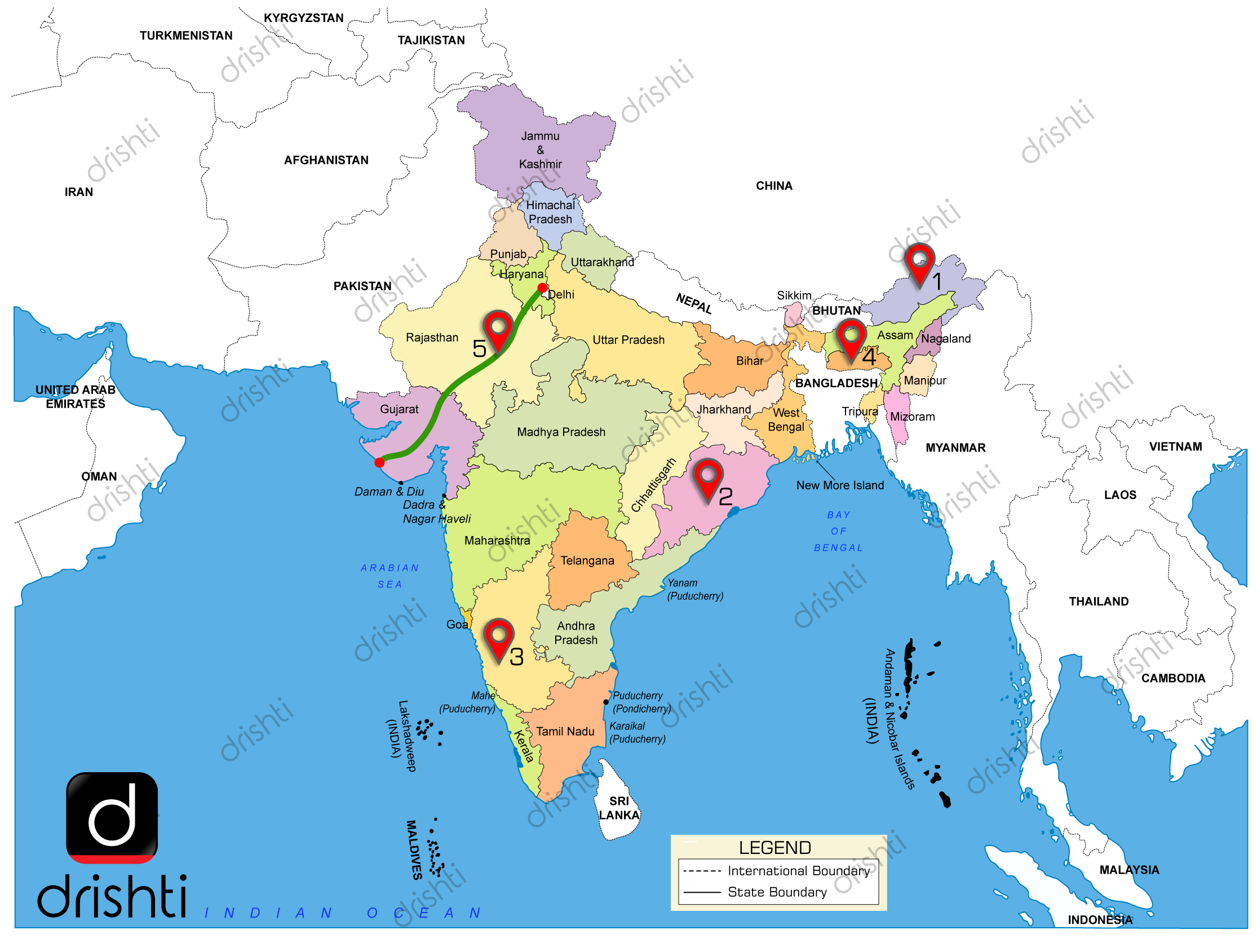 India Map : October (II) 2019 : Learning Through Maps