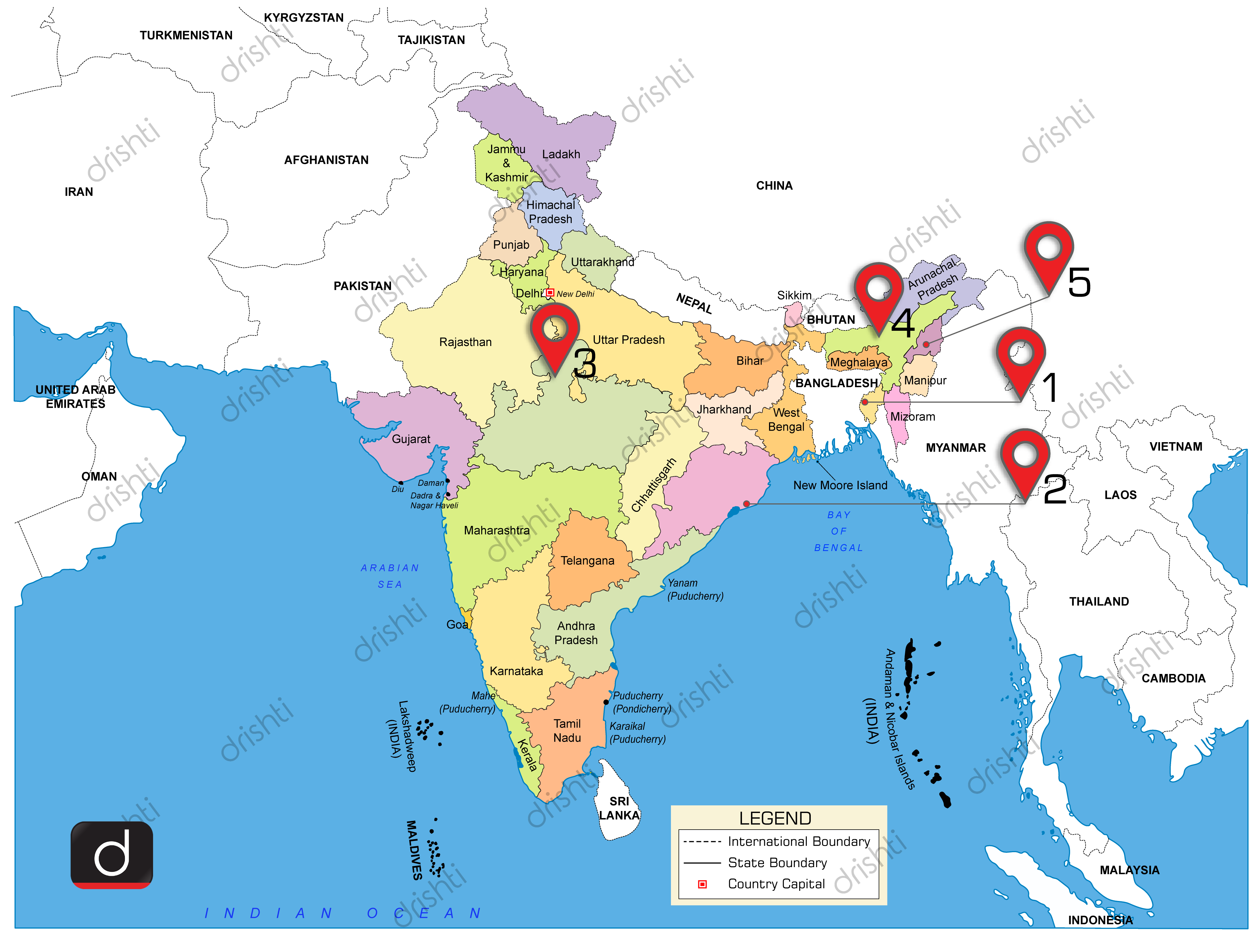 India Map : January (II) 2022 : Learning Through Maps