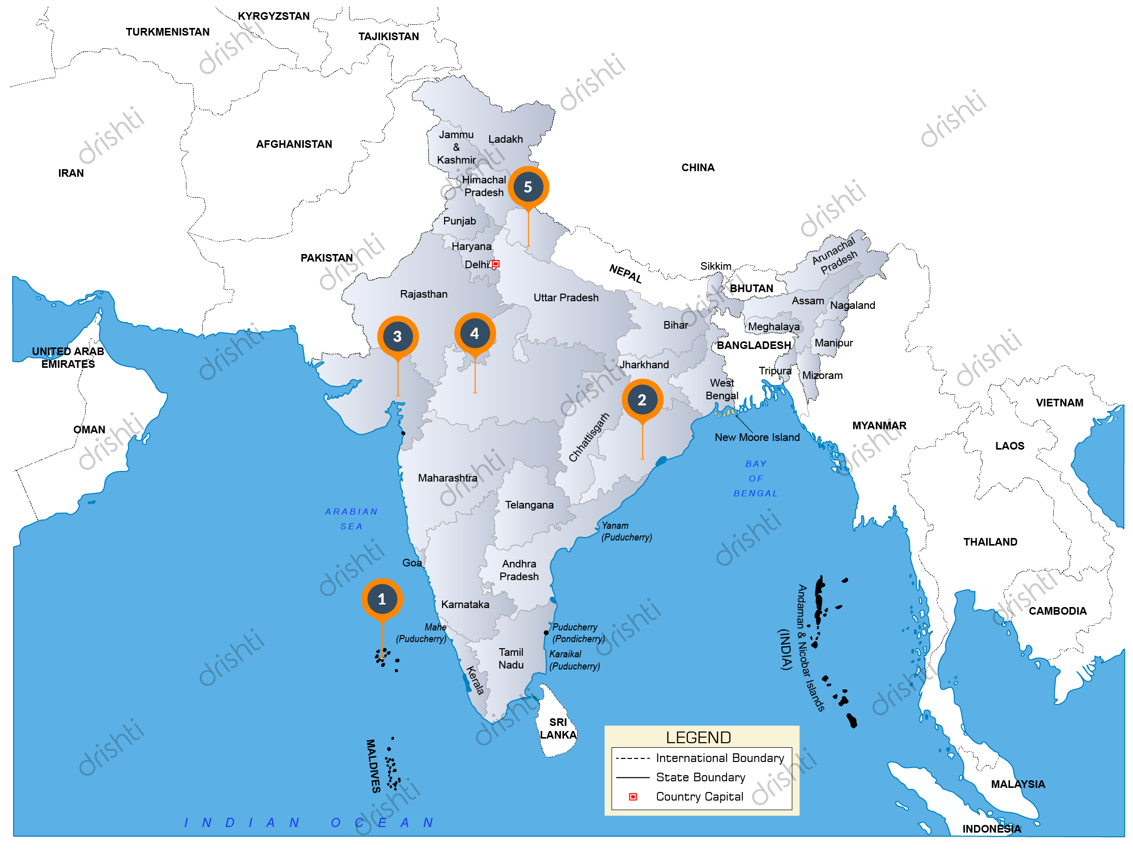 India Map : October (II) 2022 : Learning Through Maps