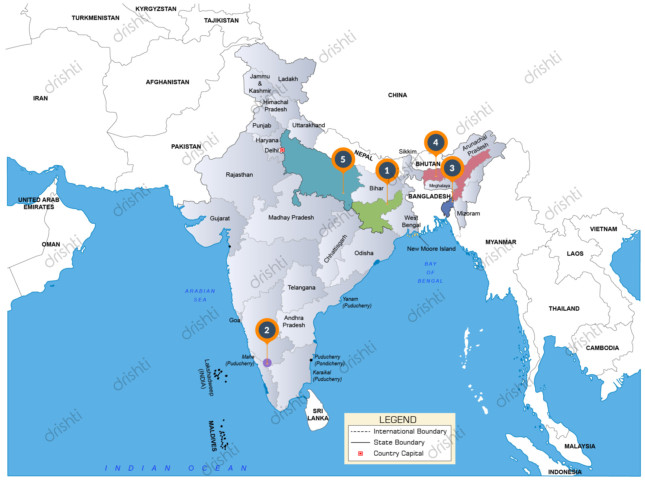 India Map : January (II) 2023 : Learning Through Maps