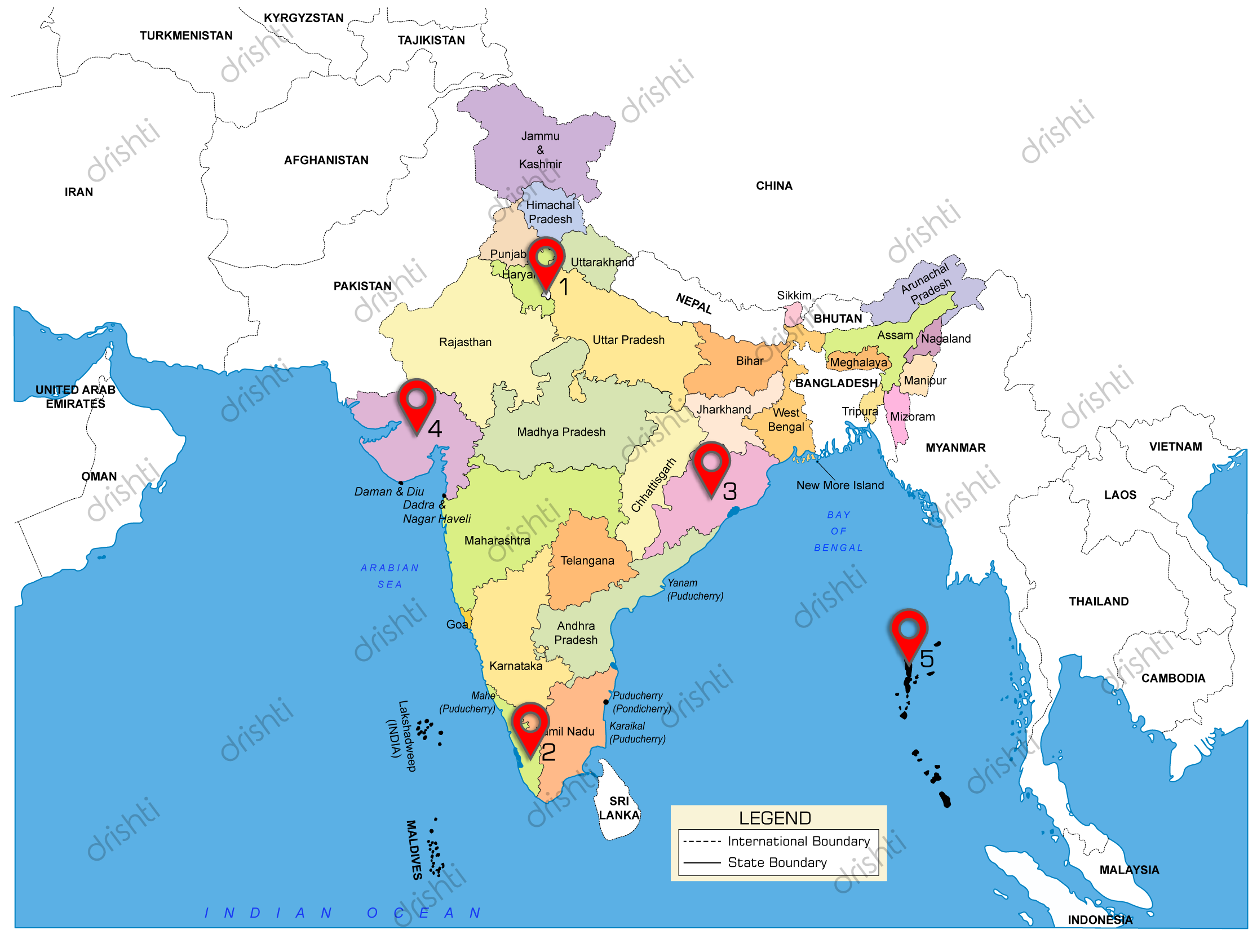 India Map : December (III) 2018 : Learning Through Maps