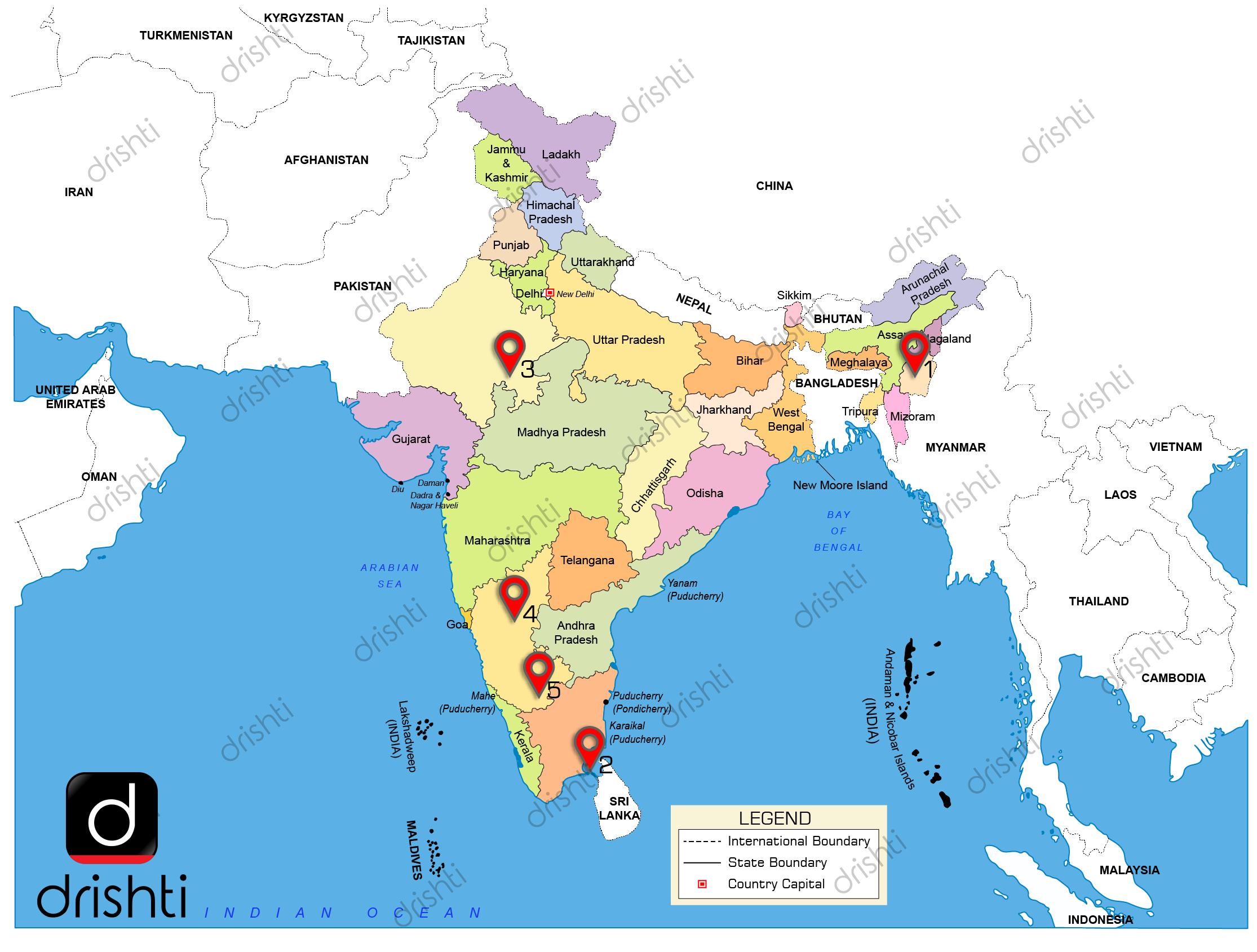 India Map : February (V) 2020 : Learning Through Maps